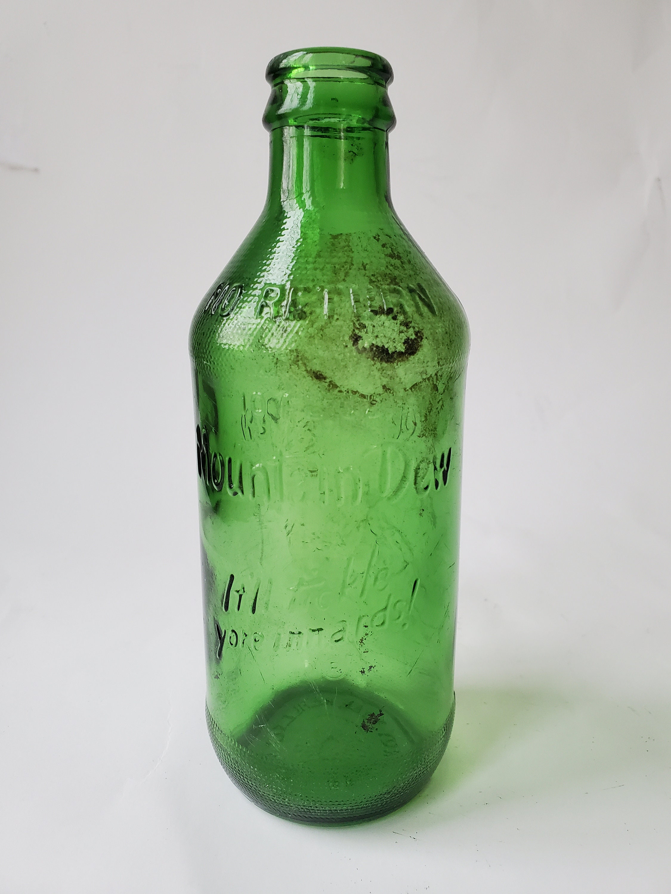 VERY RARE Antique Mountain Dew Bottle Green Bottle 1967-1969 - Etsy