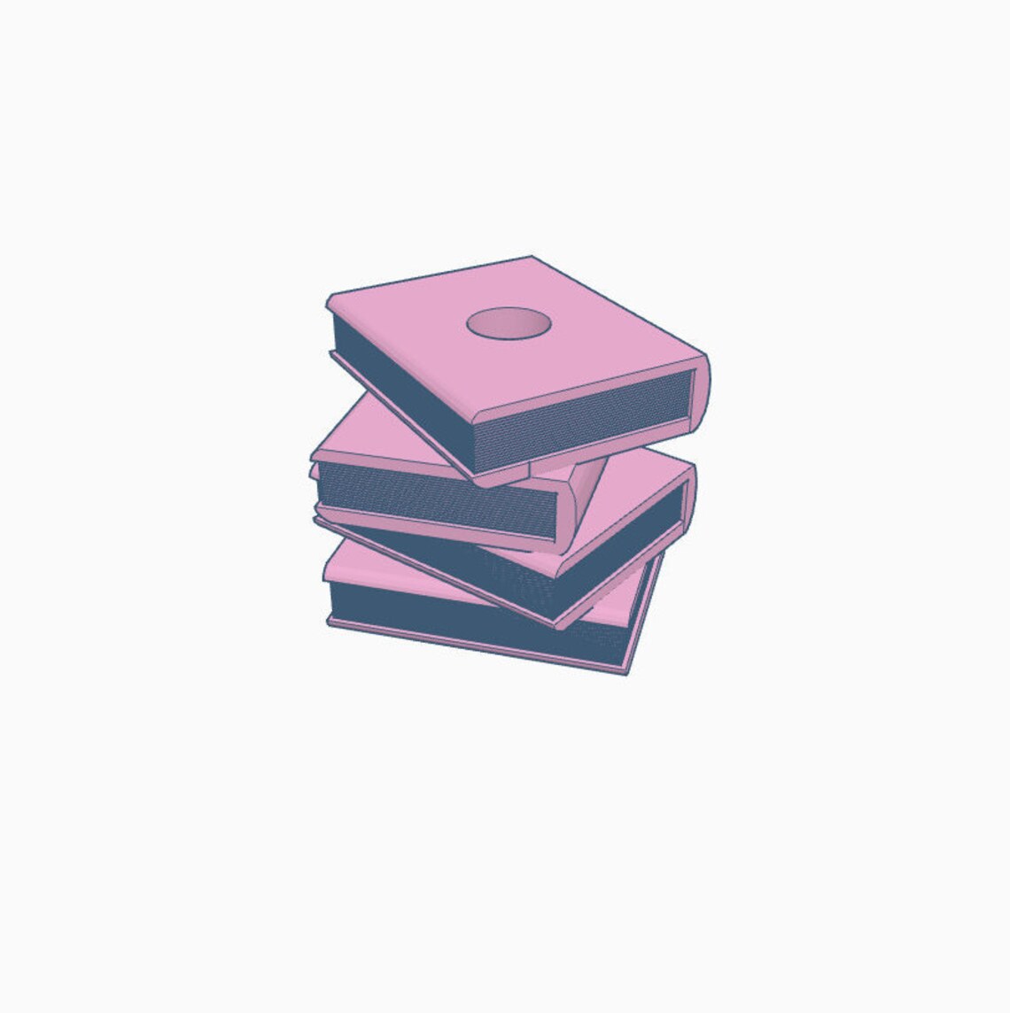 Book Stack Straw Topper STL File for 3D Printing - Etsy