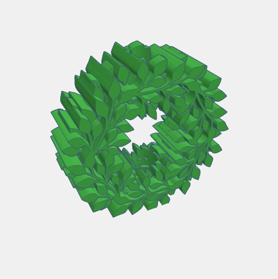 Holiday Wreath Straw Topper STL File for 3D Printing - Etsy
