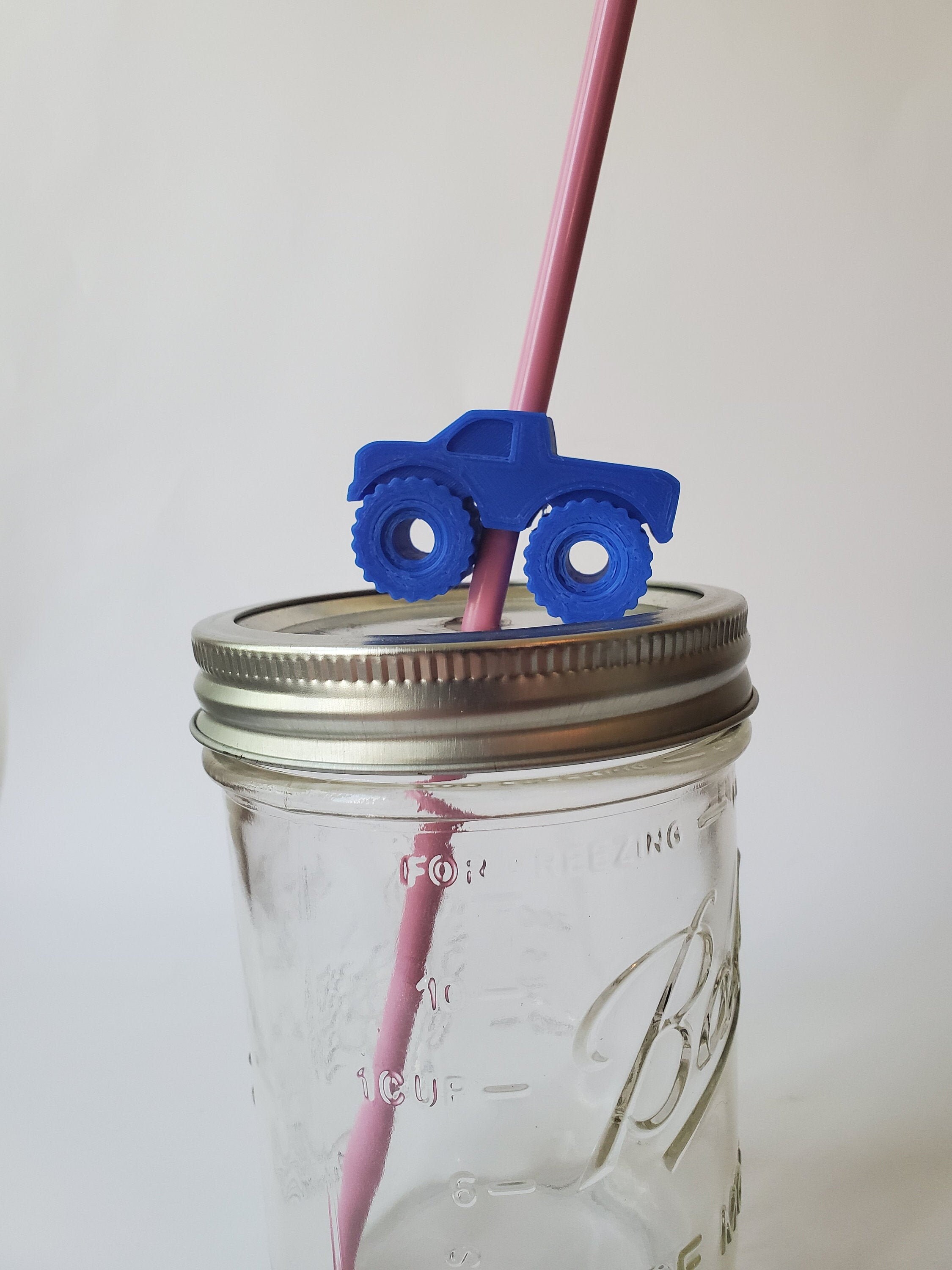 Monster Truck Straw Topper Straw Buddy Multiple Colors | Etsy