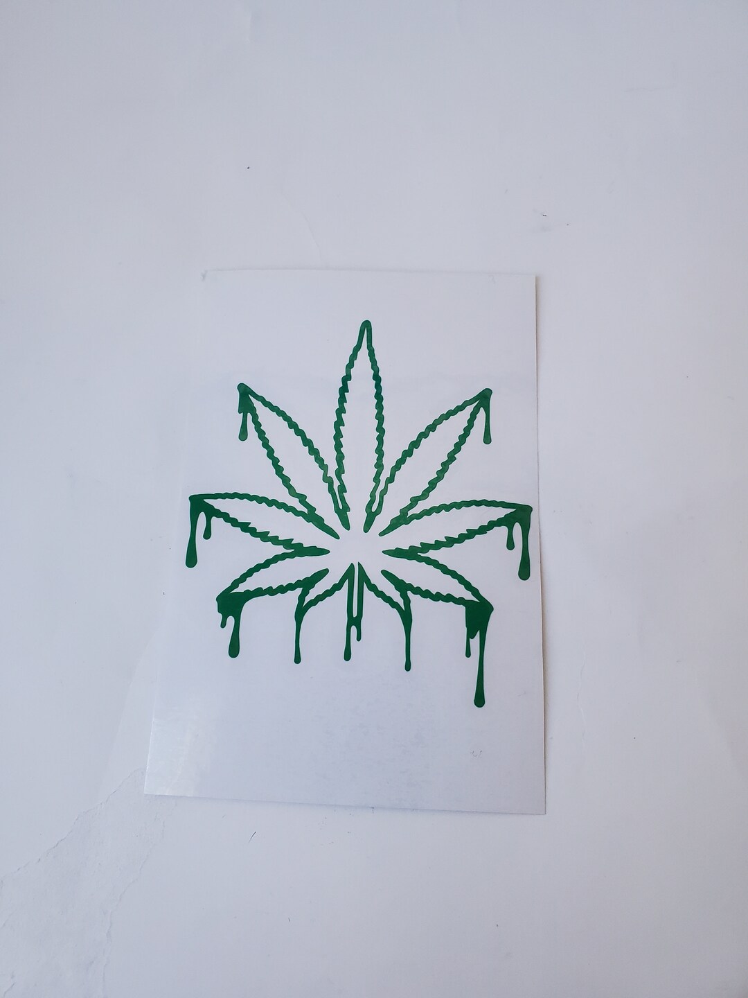 Drippy Marijuana Leaf Vinyl Sticker Decal -- Multiple Colors - Etsy