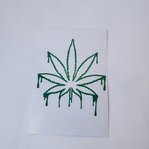 Drippy Marijuana Leaf Vinyl Sticker Decal -- Multiple Colors - Etsy