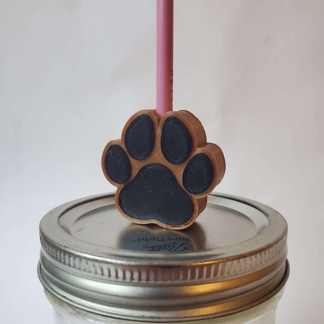 Animal Paw Straw Topper Straw Buddy -- Dual Color - Etsy