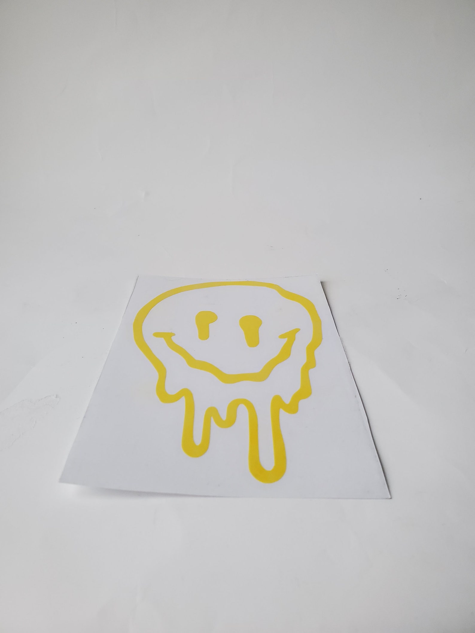 Drippy Smiley Face Vinyl Sticker Decal Multiple Colors - Etsy