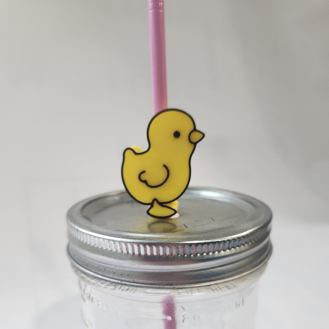 Chick Baby Chicken Dual-color Straw Topper Straw Buddy - Etsy