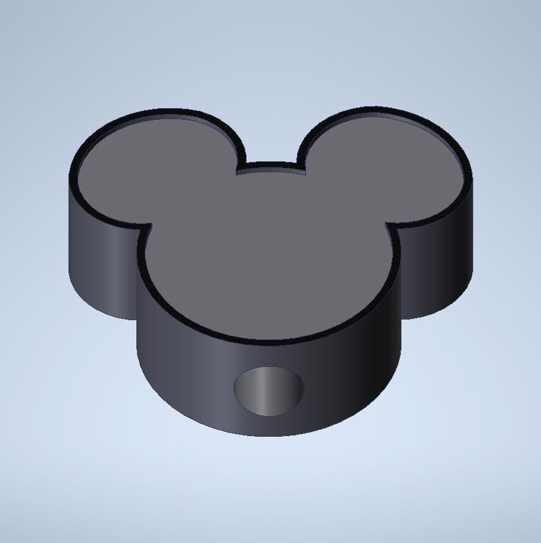 Mickey Mouse Ears Plain Straw Topper STL File for 3D Printing - Etsy