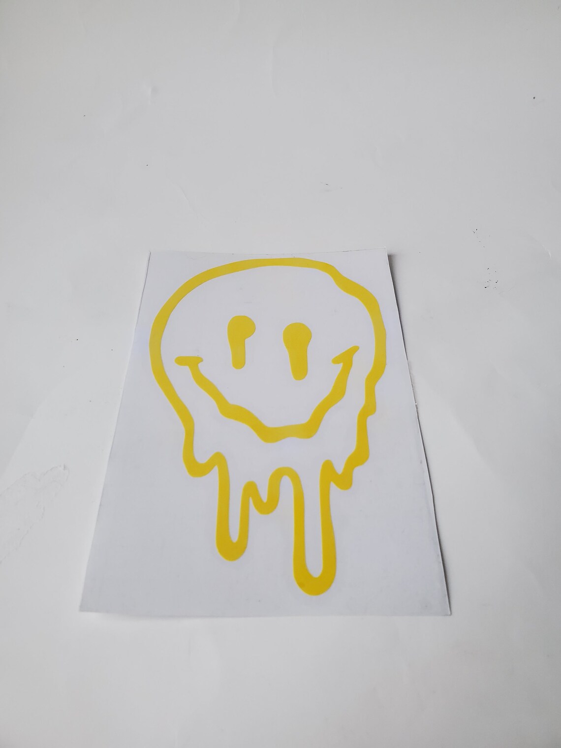 Drippy Smiley Face Vinyl Sticker Decal Multiple Colors - Etsy