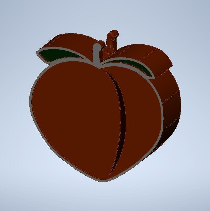 Peach Straw Topper STL File For 3D Printing | Etsy