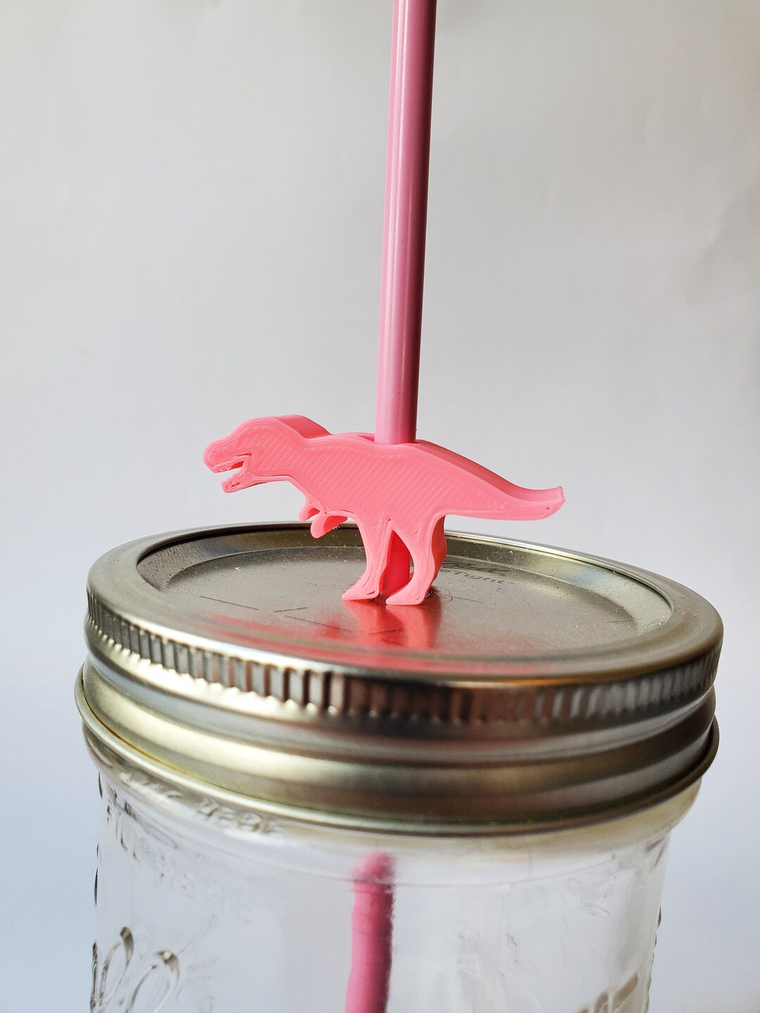 T-rex Dinosaur Straw Topper Straw Buddy -- Multiple Colors - Etsy