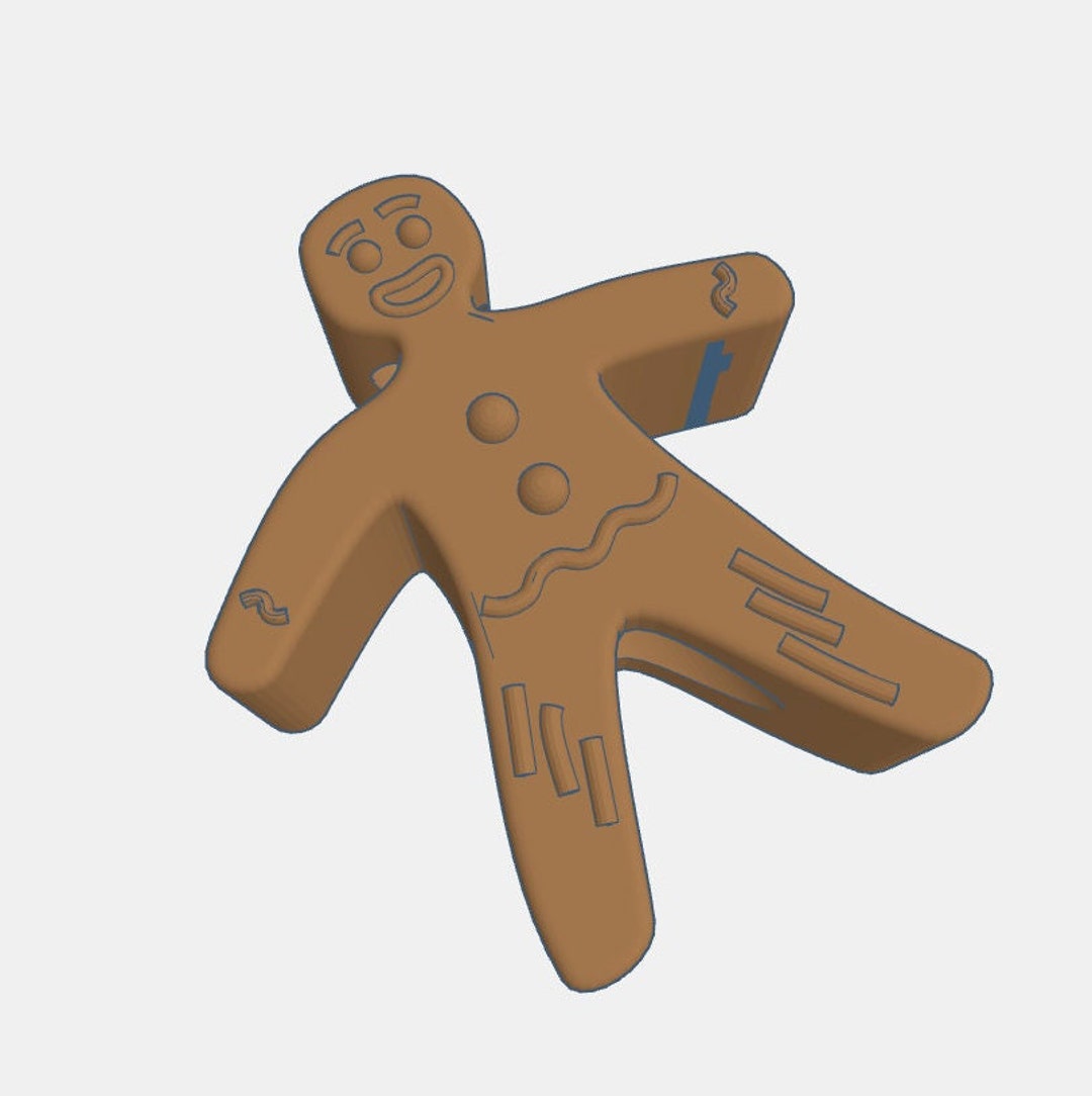 Gingerbread Man Topper STL File for 3D Printing - Etsy
