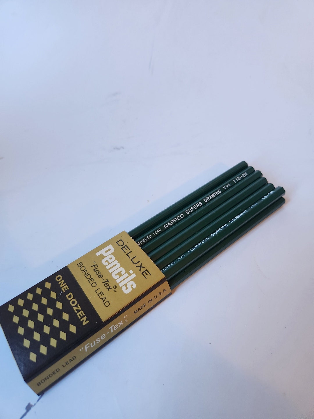 Vintage One Dozen Nappco Super Drawing Bonded Lead USA 115-3H Deluxe ...