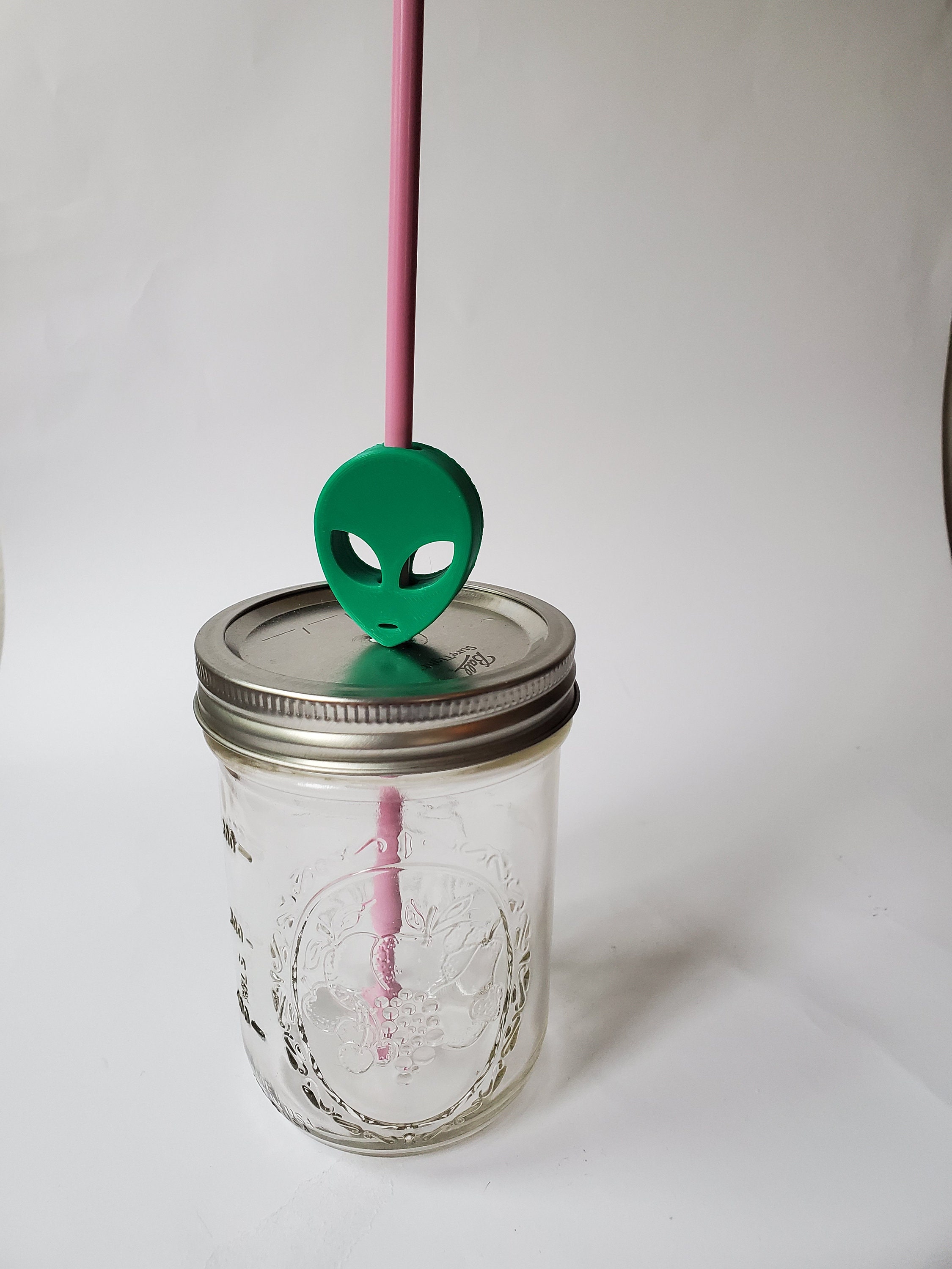 Alien Head Straw Topper Straw Buddy Multiple Colors - Etsy