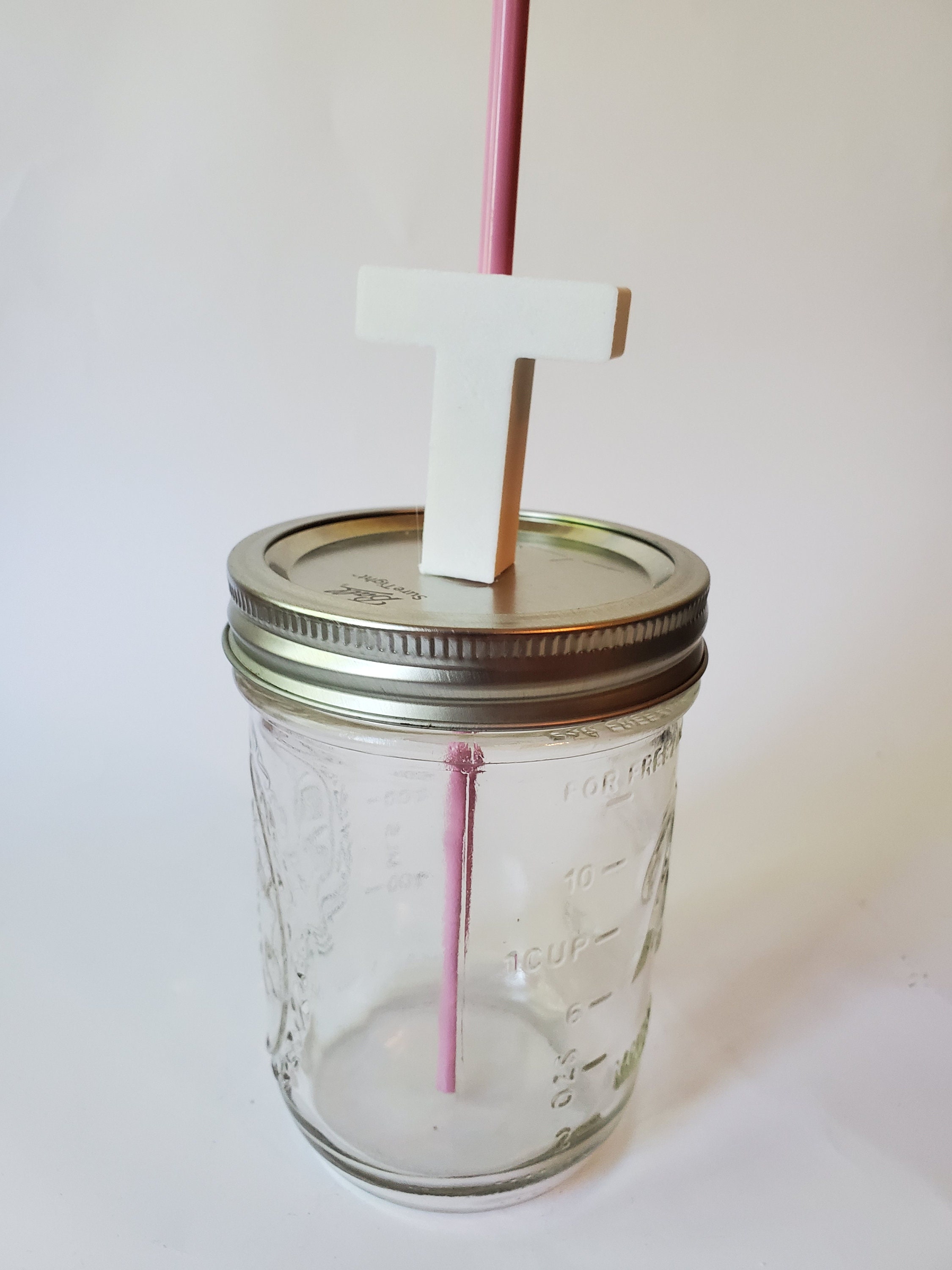 Letter Straw Topper Straw Buddy Alphabet Block Font Multiple | Etsy