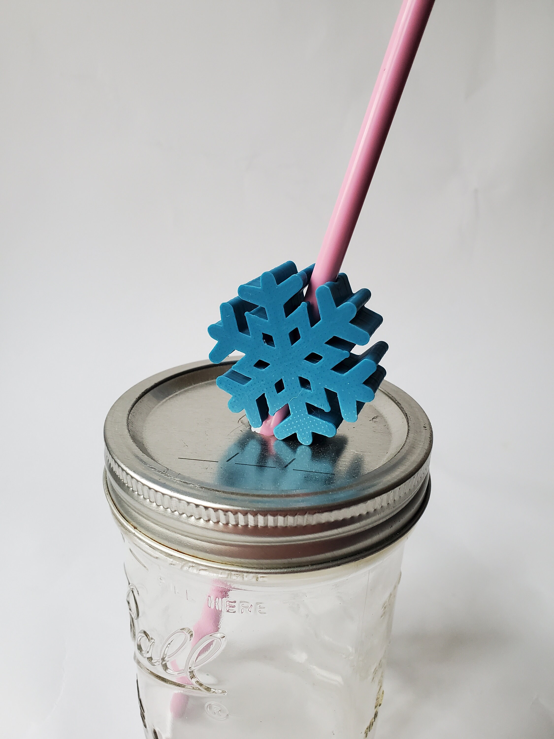 Snowflake Straw Topper Straw Buddy Multiple Colors - Etsy