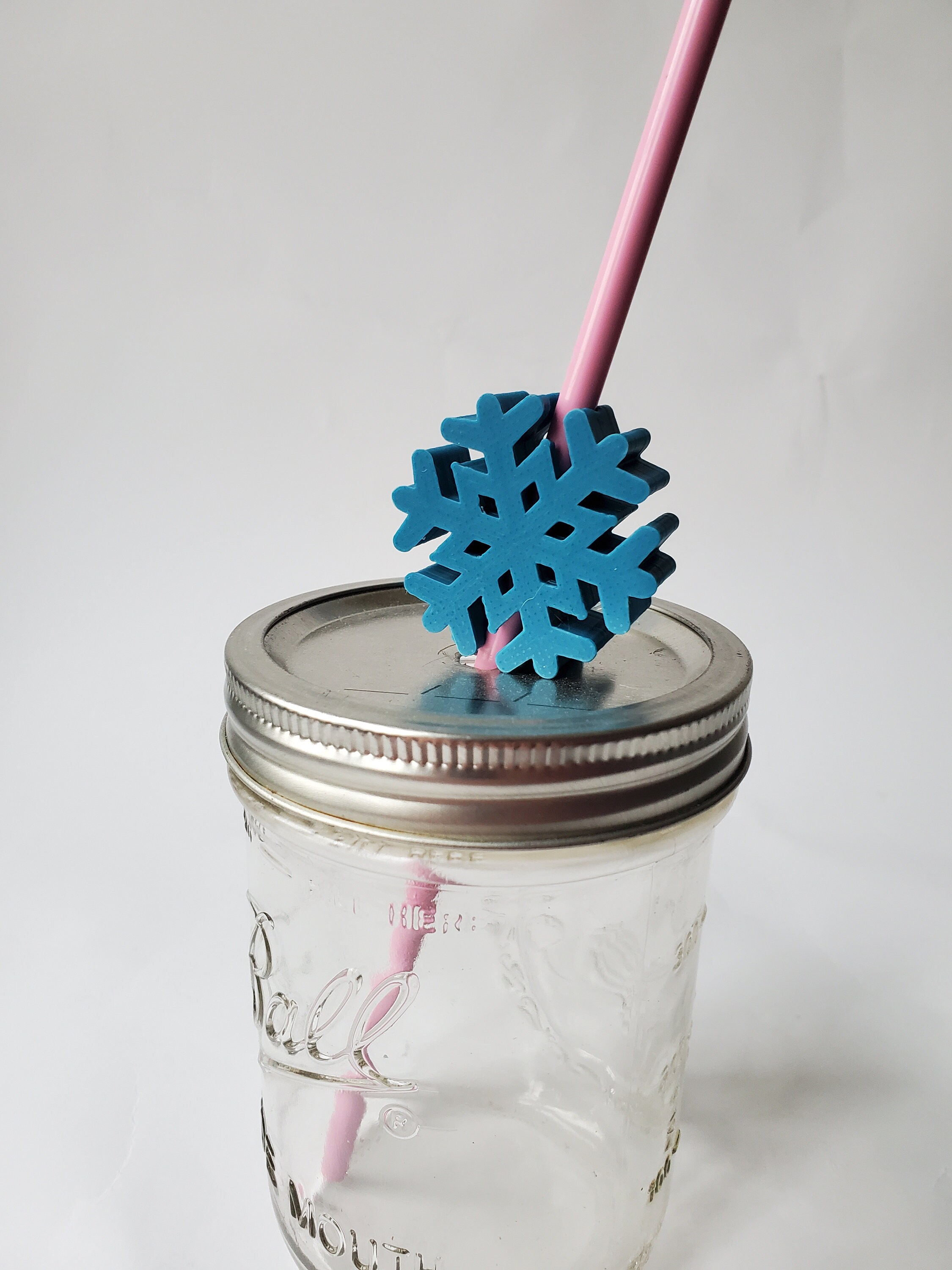 Snowflake Straw Topper Straw Buddy Multiple Colors - Etsy