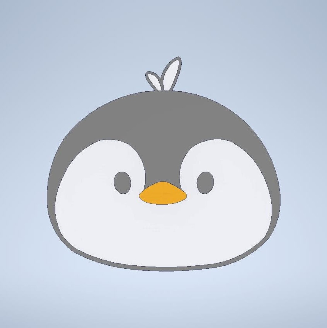 Cute Penguin Head Straw Topper STL File for 3D Printing - Etsy