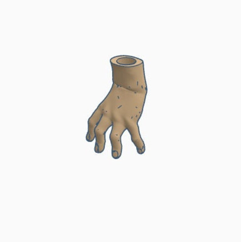 Thing Hand Addams Straw Topper STL File for 3D Printing - Etsy