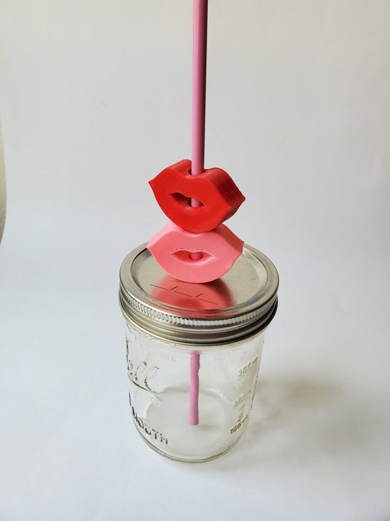 Kissing Lips Straw Topper Straw Buddy Multiple Colors - Etsy