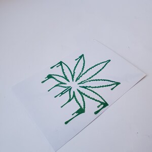 Drippy Marijuana Leaf Vinyl Sticker Decal -- Multiple Colors - Etsy