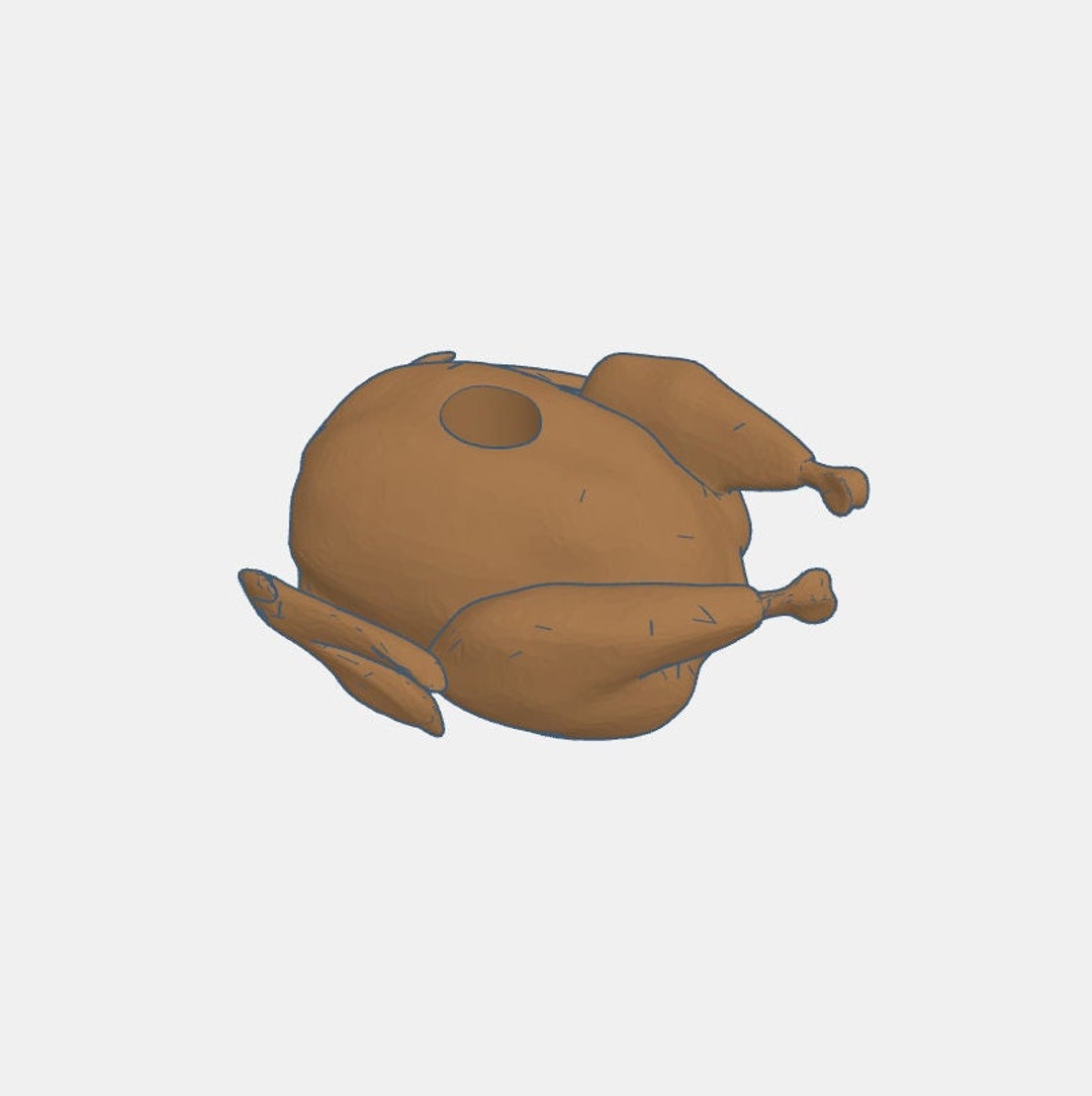 Cooked Turkey Straw Topper STL File for 3D Printing - Etsy