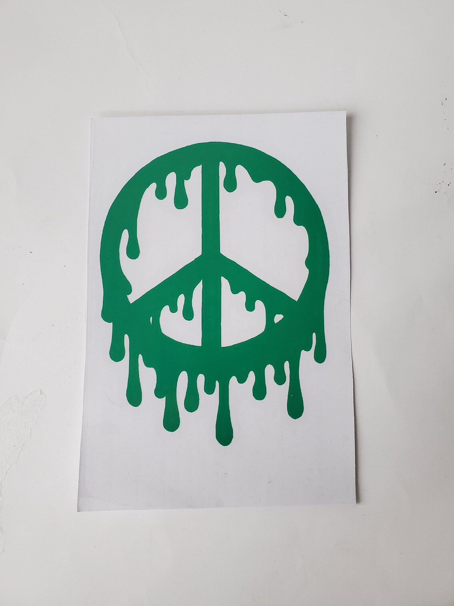 Drippy Peace Sign Vinyl Sticker Decal Multiple Colors - Etsy UK