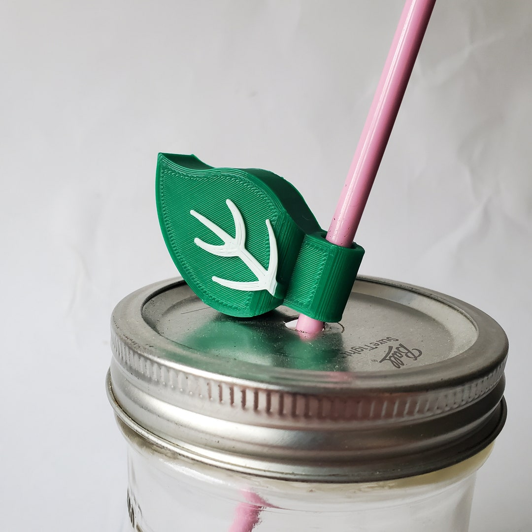 Teardrop Leaf Straw Topper Straw Buddy -- Dual Color - Etsy