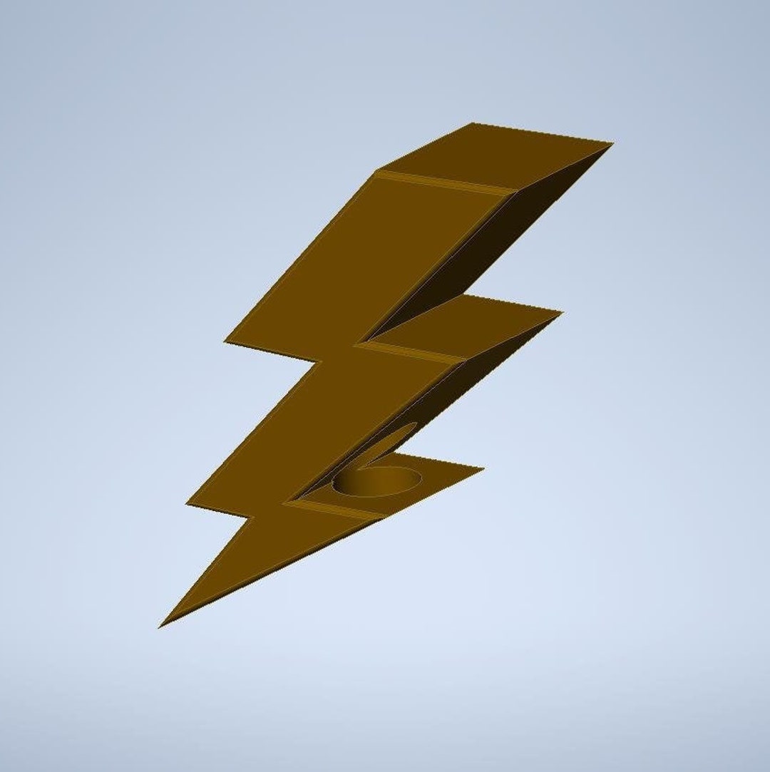 Lightning Bolt Straw Topper STL File for 3D Printing - Etsy