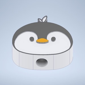 Cute Penguin Head Straw Topper STL File for 3D Printing - Etsy