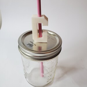 Letter Straw Topper Straw Buddy Alphabet Block Font-- Multiple Colors ...