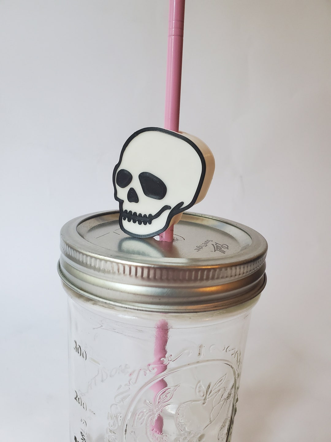 Skull Straw Topper Straw Buddy -- Dual Color - Etsy
