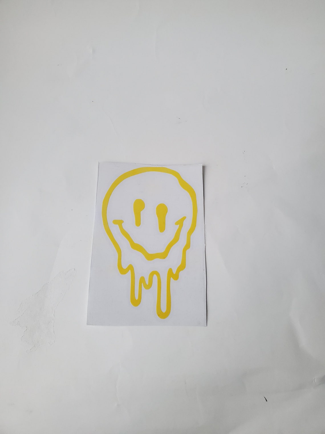 Drippy Smiley Face Vinyl Sticker Decal Multiple Colors - Etsy