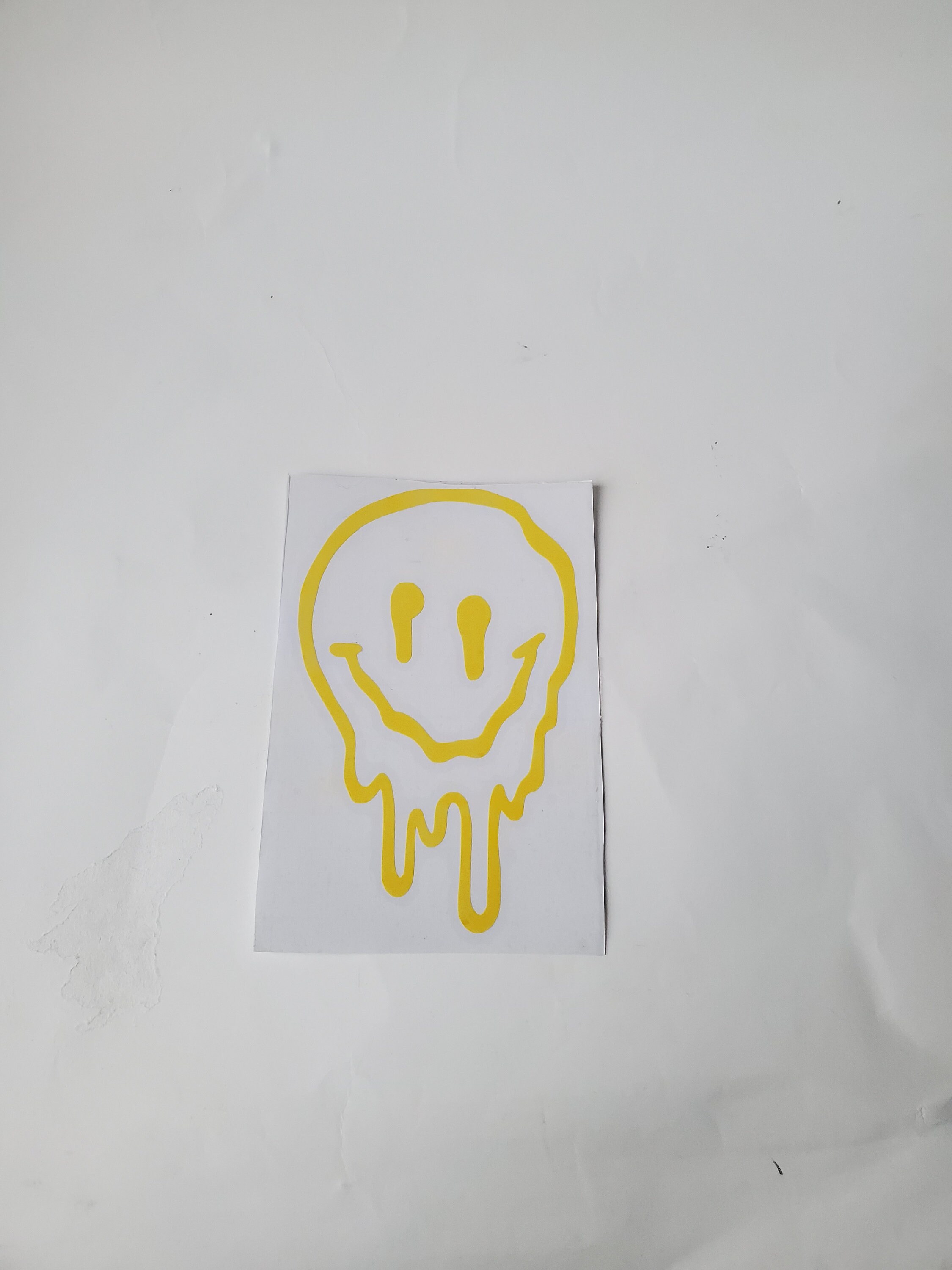 Drippy Smiley Face Vinyl Sticker Decal Multiple Colors | Etsy