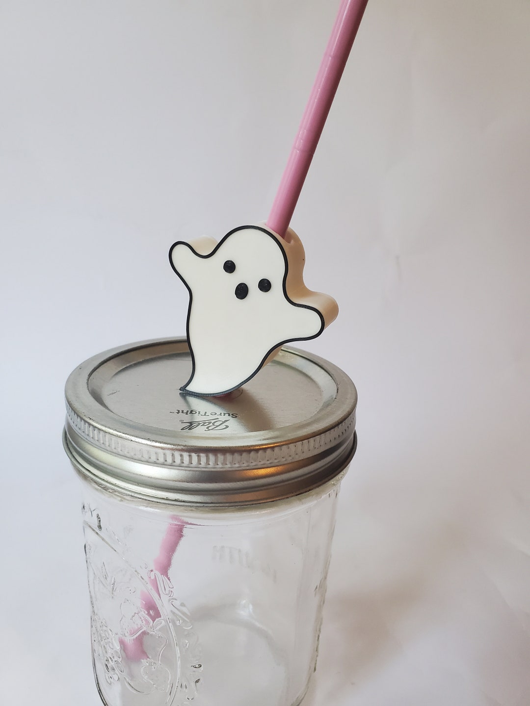 Spooky Ghost Straw Topper Straw Buddy -- Dual Color - Etsy