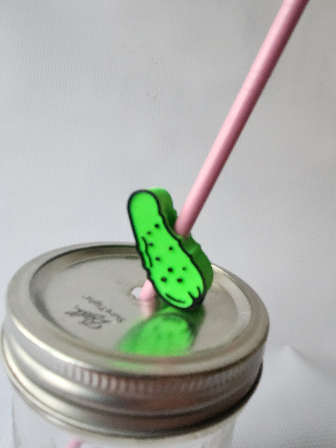 Pickle Straw Topper Straw Buddy -- Dual Color - Etsy
