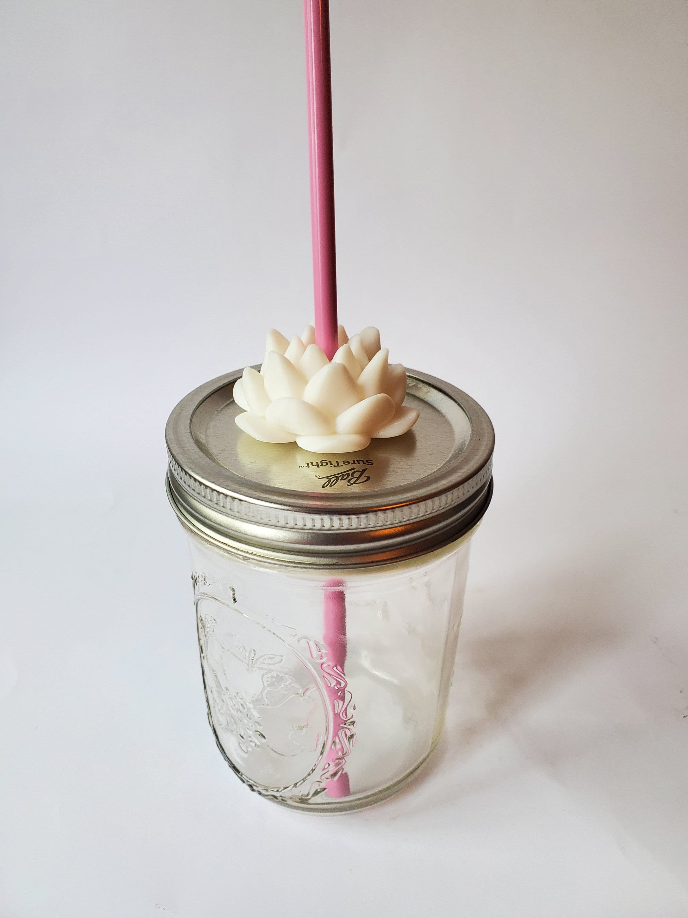 Lotus Flower Straw Topper Straw Buddy Multiple Colors | Etsy
