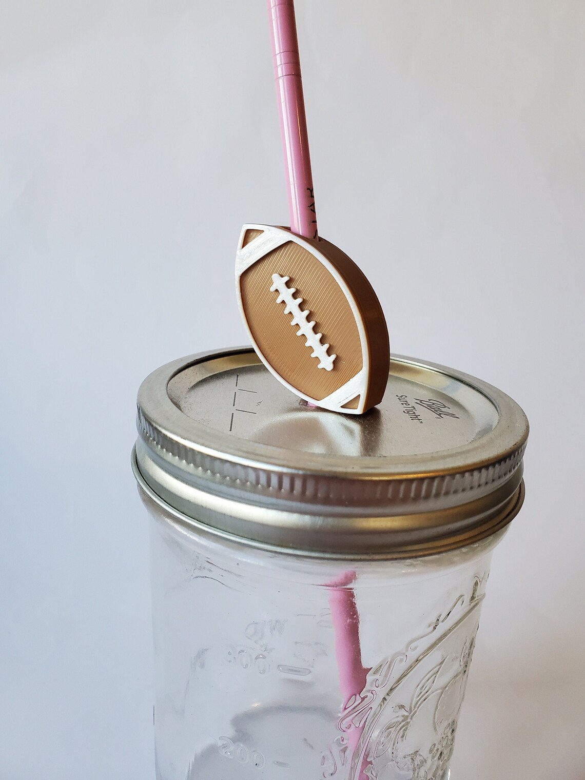 Football Dual-color Straw Topper Straw Buddy - Etsy