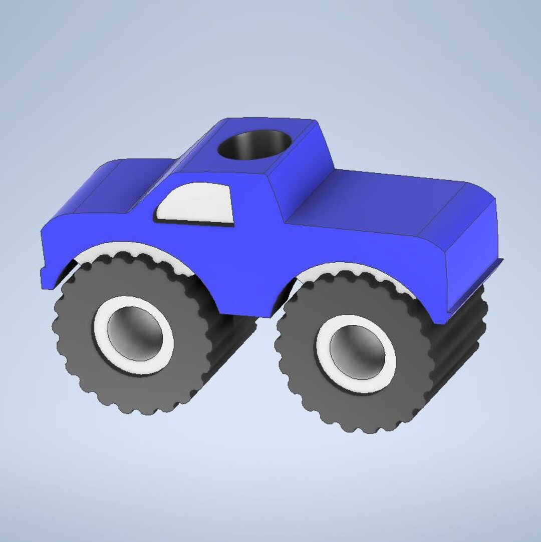 Monster Truck Straw Topper STL File for 3D Printing - Etsy