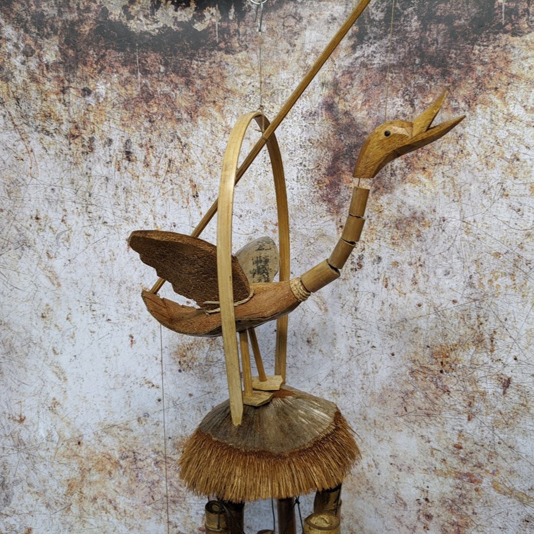 Duck Bamboo Wind Chime 40cm - Etsy UK
