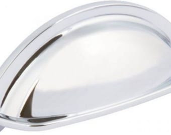 Polished Chrome Knob, Polished Chrome Kitchen Cupboard Handles, Silver Handle Pull, Chrome Pulls ...
