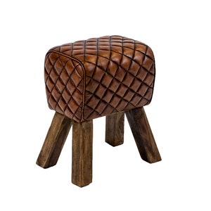 Leather Pommel Bench Stool - Etsy UK