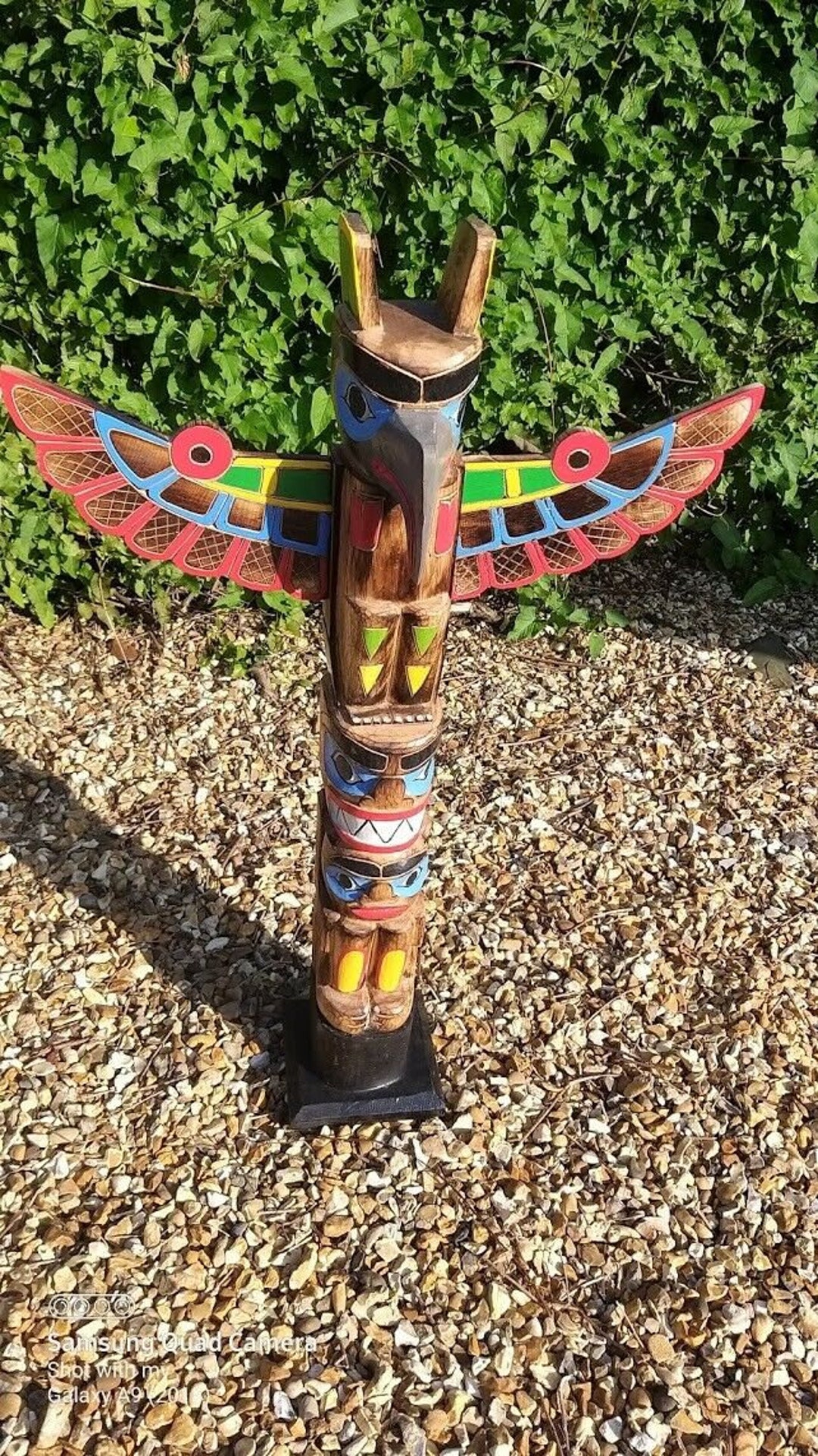 Wood Totem Pole 1 Metre Wood Totem Pole Hand Painted - Etsy UK