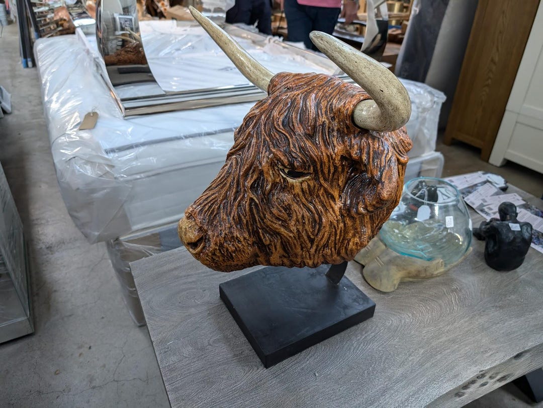 Highland Cow Bust Figurine Stunning Detail - Etsy UK