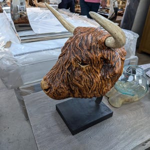 Highland Cow Bust Figurine Stunning Detail - Etsy UK