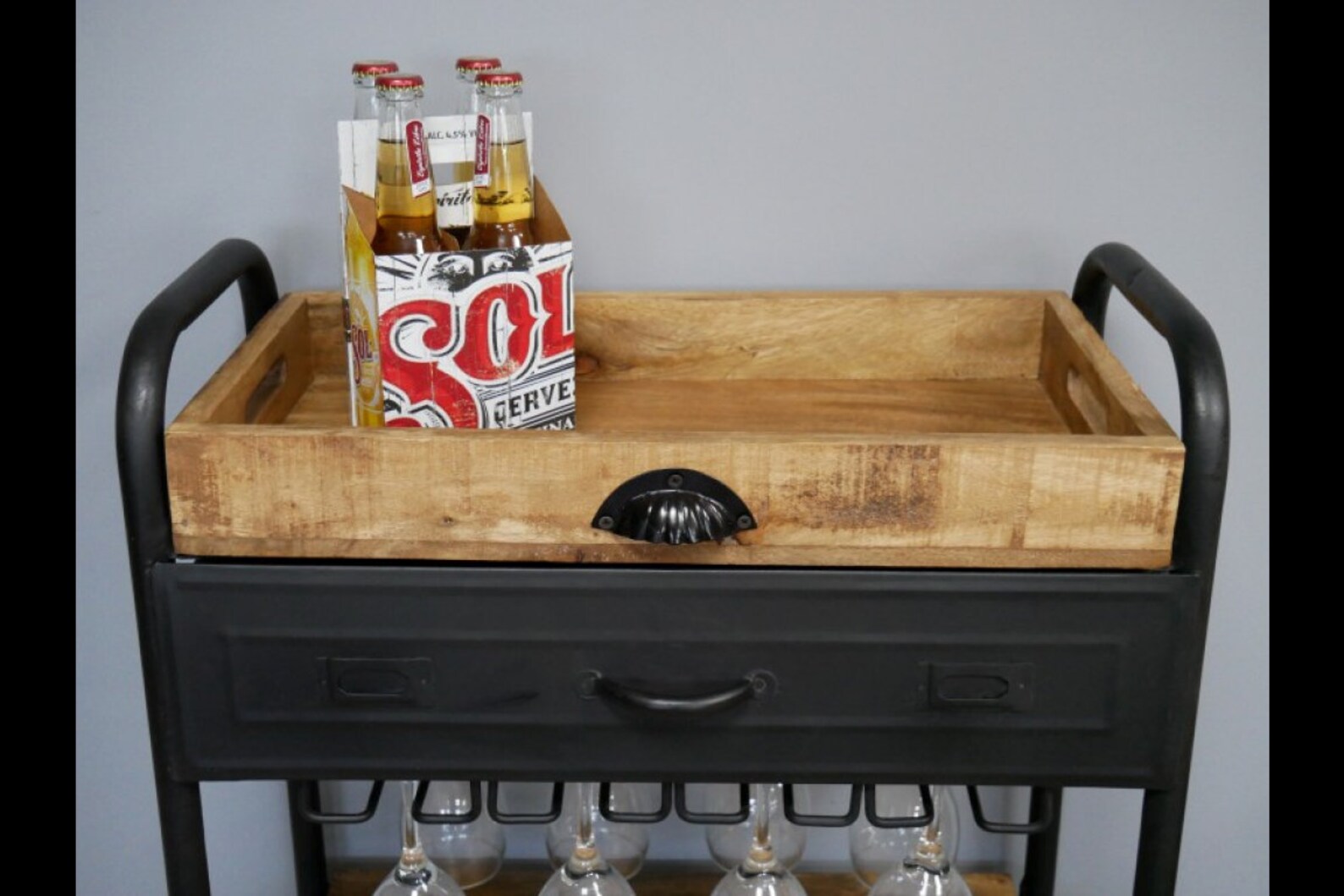 Retro Vintage Industrial Wine Rack Trolley - Etsy UK