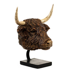 Highland Cow Bust Figurine Stunning Detail - Etsy UK