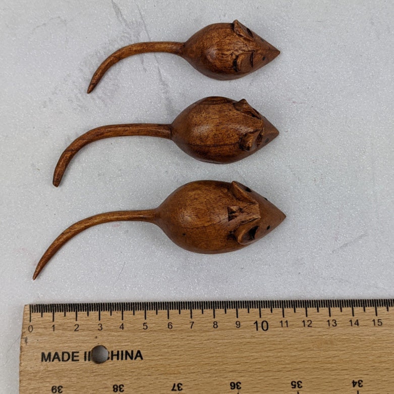 Wooden Mice Set of 3 Perfect for Cheeseboard - Etsy UK