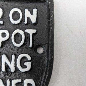 Cast Iron Sign in 1832 on This Spot Nothing Happened, Funny Novelty ...