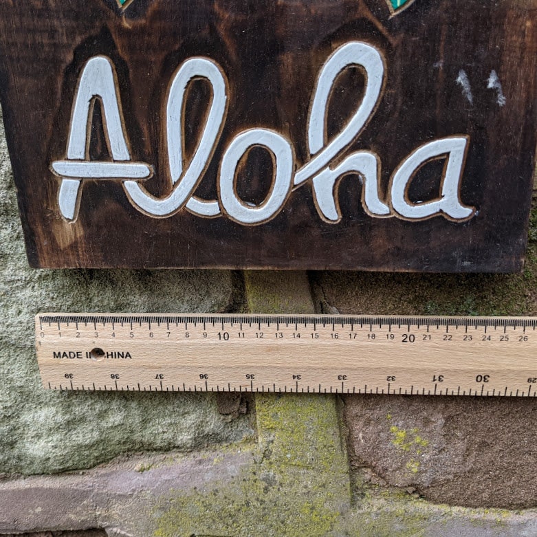 Tiki Bar Aloha Sign Wooden, Hand Painted, Man Cave, Garden Bar, She ...