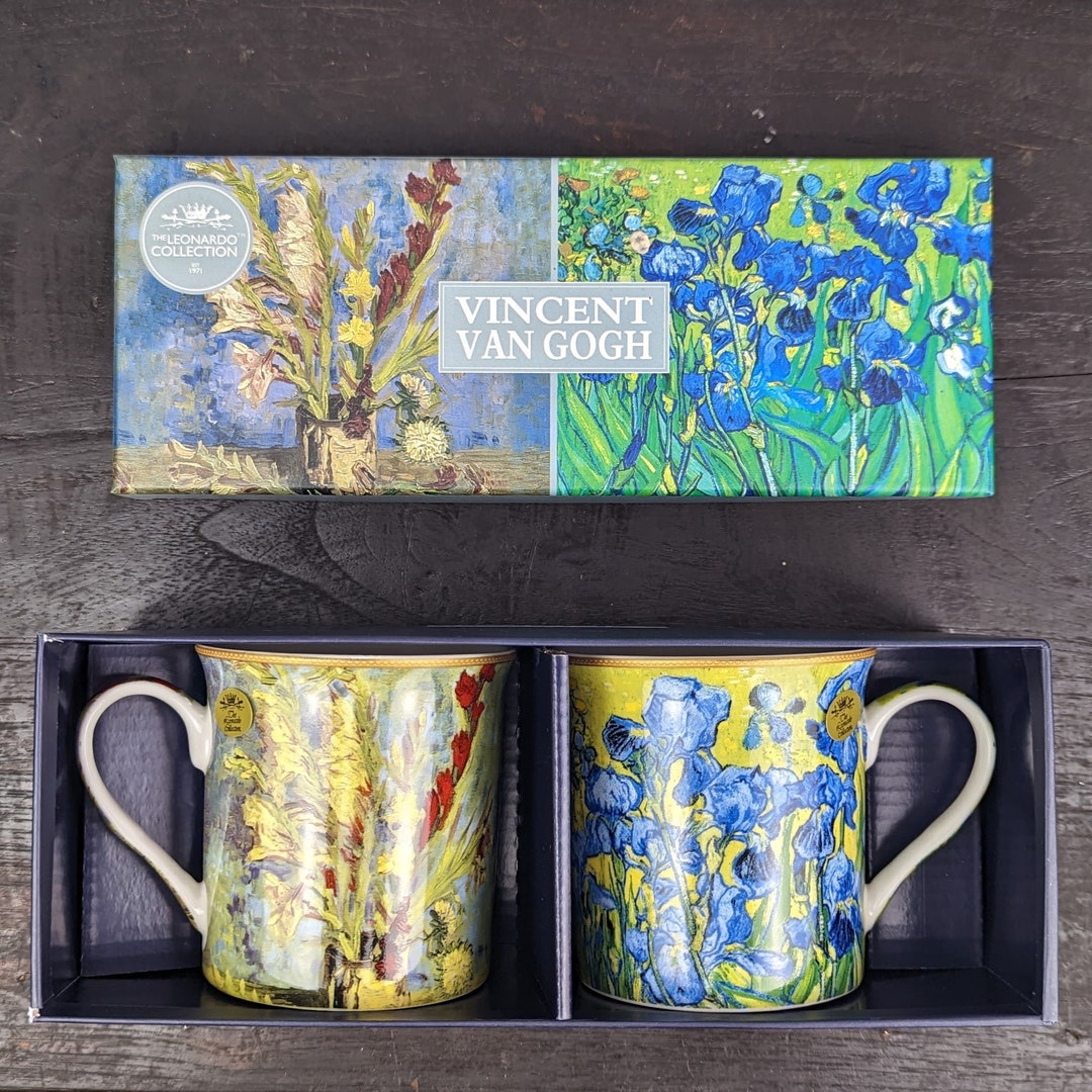 Vincent Van Gogh Mugs, Irises and Gladioli, Fine China Coffee or Tea ...