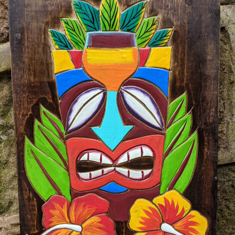 Tiki Bar Aloha Sign Wooden Hand Painted Man Cave Garden - Etsy UK